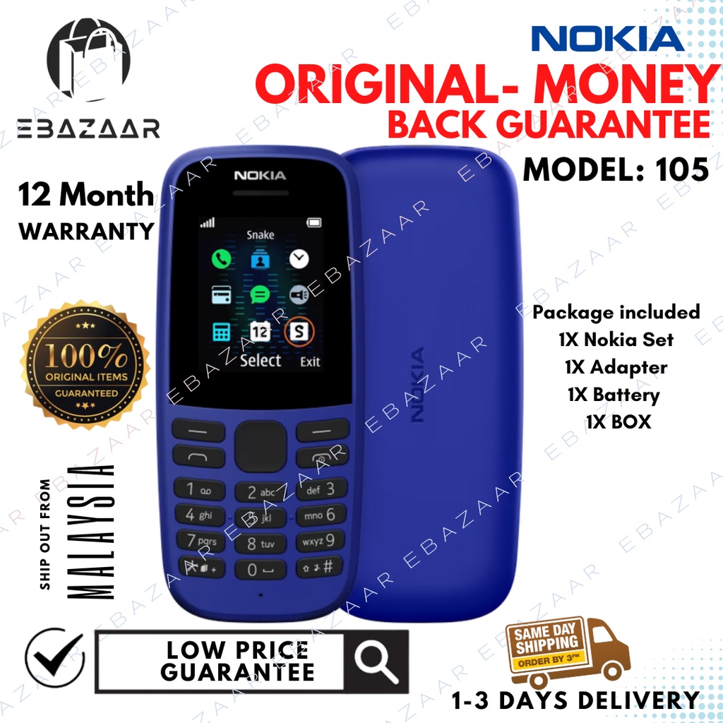 Nokia 105 Dual Sim Feature Phone - 1 Year Official Nokia Malaysia ...