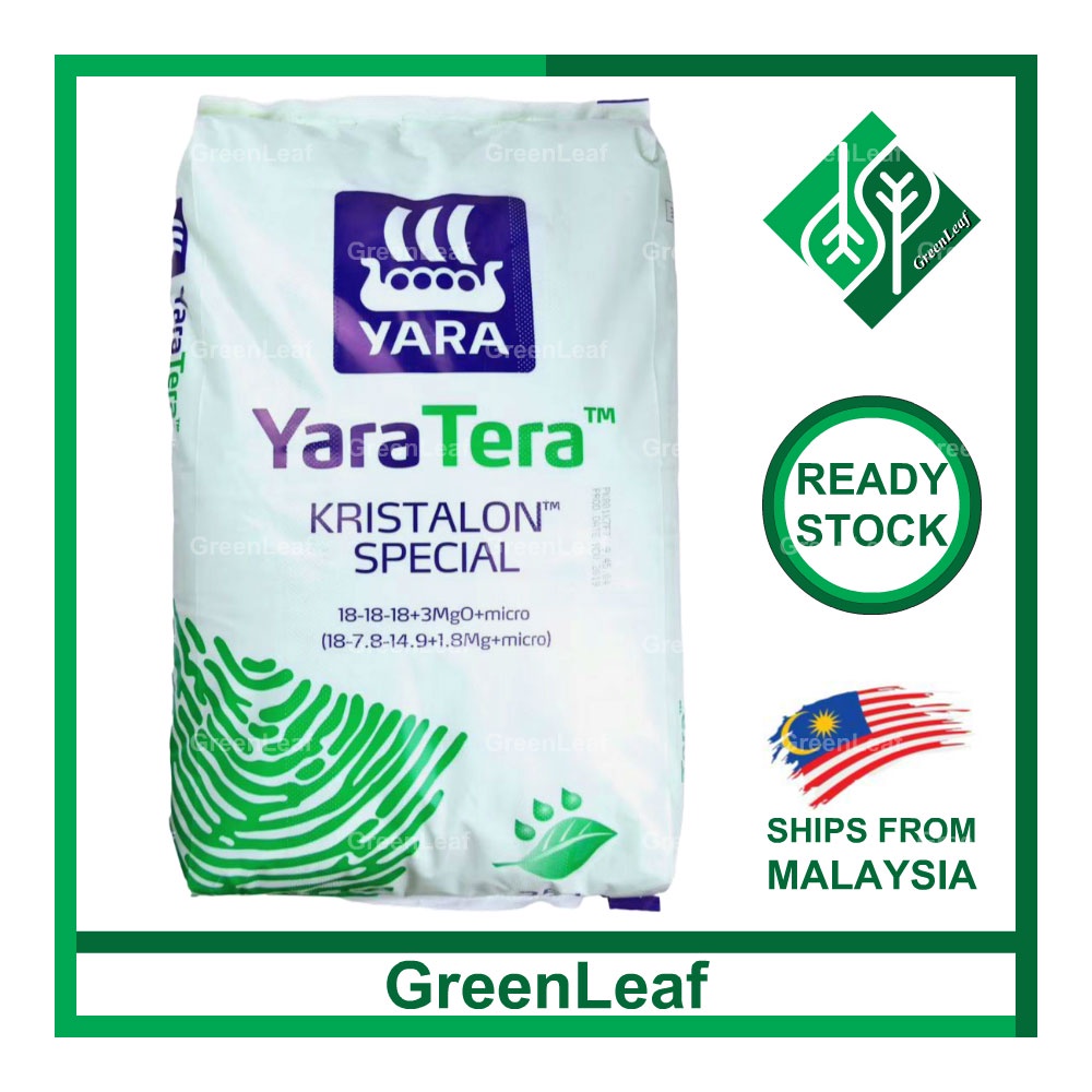 25KG YaraTera Kristalon Special (Green) 18-18-18 Yara Baja Air Foliar ...