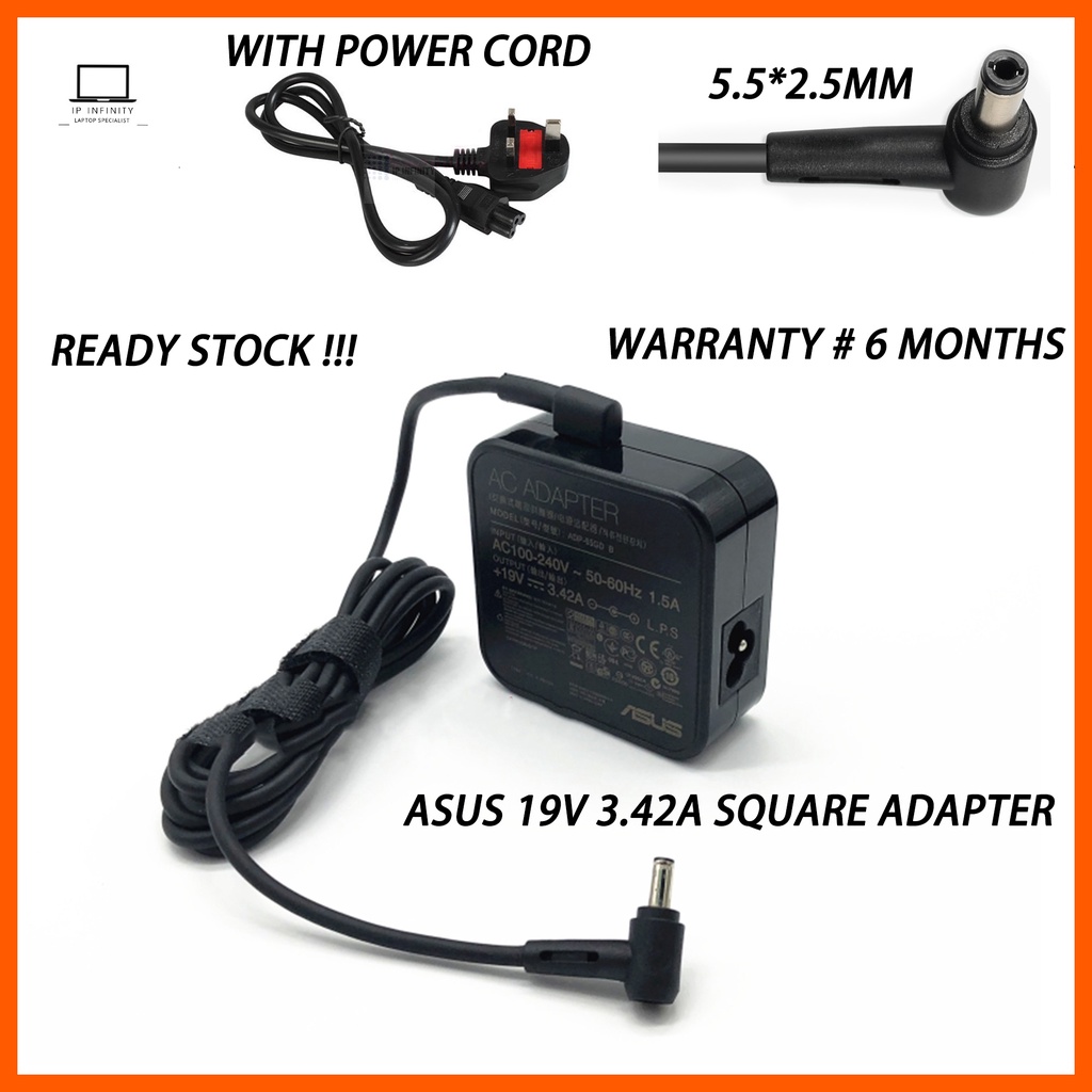 ASUS 19V 3.42A (65W) ADP-65GD B SERIES EXA1203YH PA-1650-48 PA-1650-78 ADP-90YD B LAPTOP CHARGER ...
