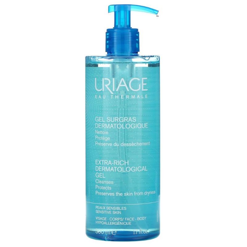 Uriage Extra-Rich Dermatologist Gel Cleanser, Gentle & Soap Free 500ml ...