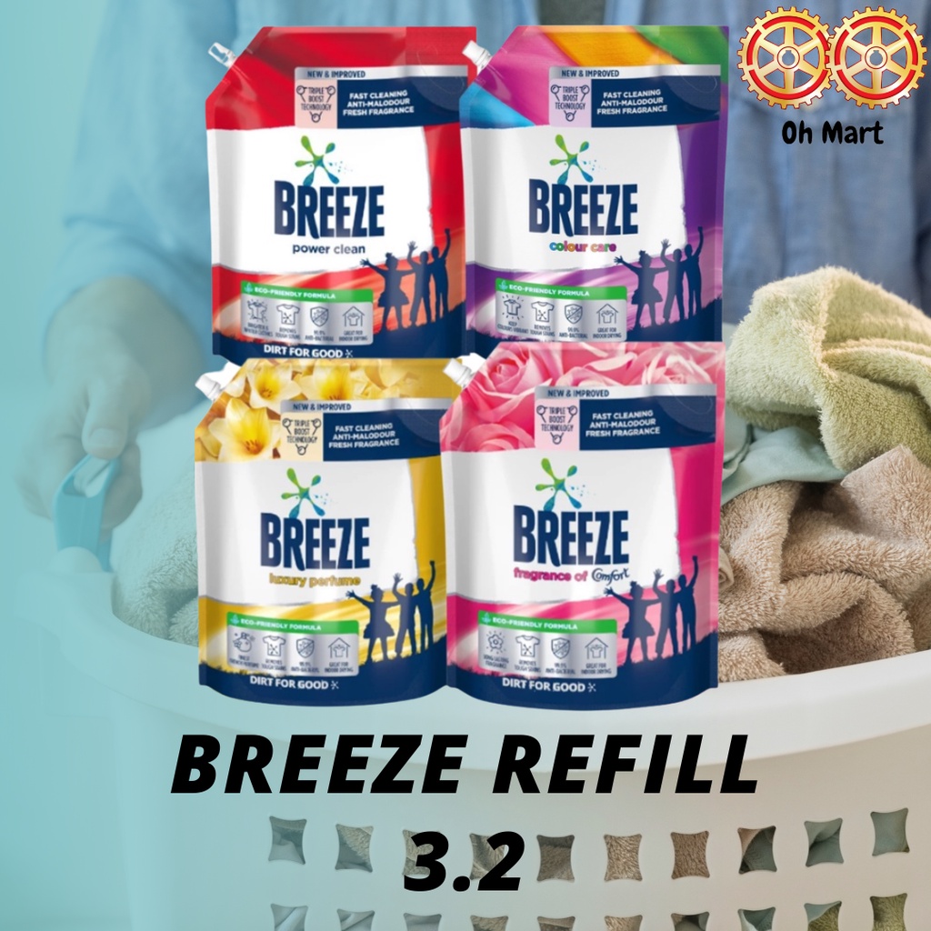 Breeze Detergent Refill Liquid Assorted Fragrance 3.2 kg | Shopee Malaysia