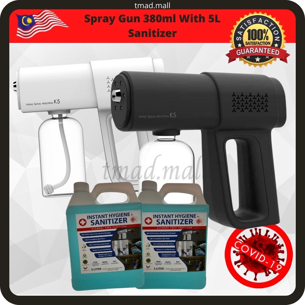 Wireless Sanitizer Spray Gun K5 380ml Sanitizer Spray Machine ...