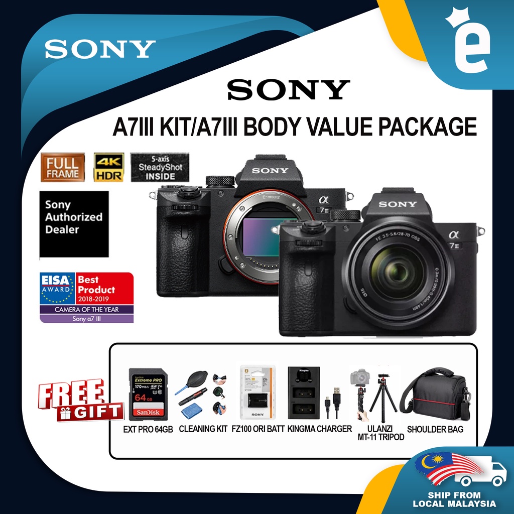 Sony Alpha A7 MKIII/A7MKIII/A7MK3 Camera [Online Register Get Extra 90 ...