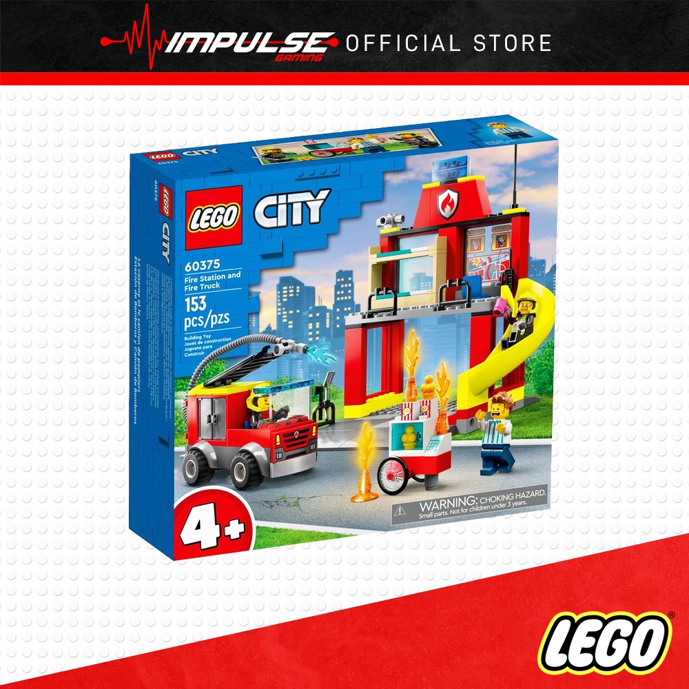 LEGO 60375 City - Fire Station and Fire Truck | Shopee Malaysia