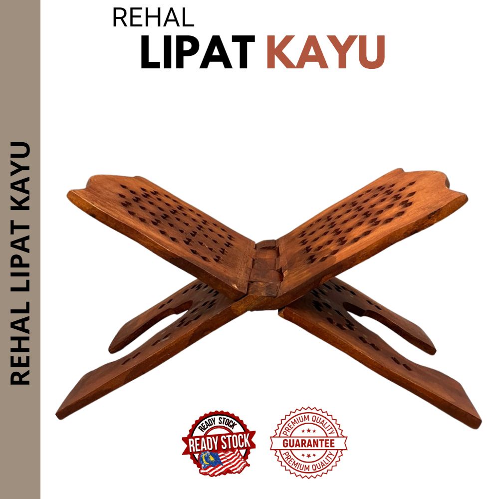 Rehal Kayu Lipat Al Quran & IQRA Rehal Lipat Mengaji, Papan Rehal ...