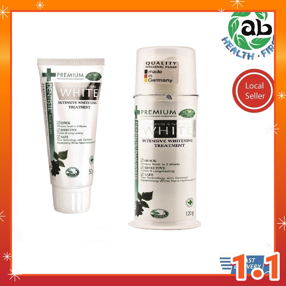 DENTISTE' Premium & Natural White Toothpaste Pump ( 120g \ 60g ) / Tube ...