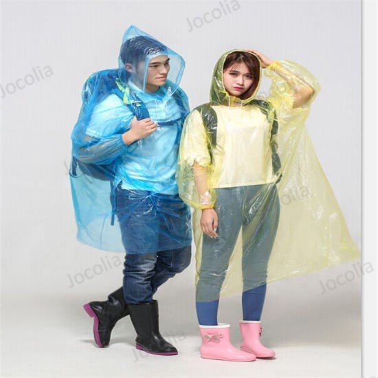 One Time Use Adult Travel Outdoor Disposable Semi Rain Coat Plastic ...