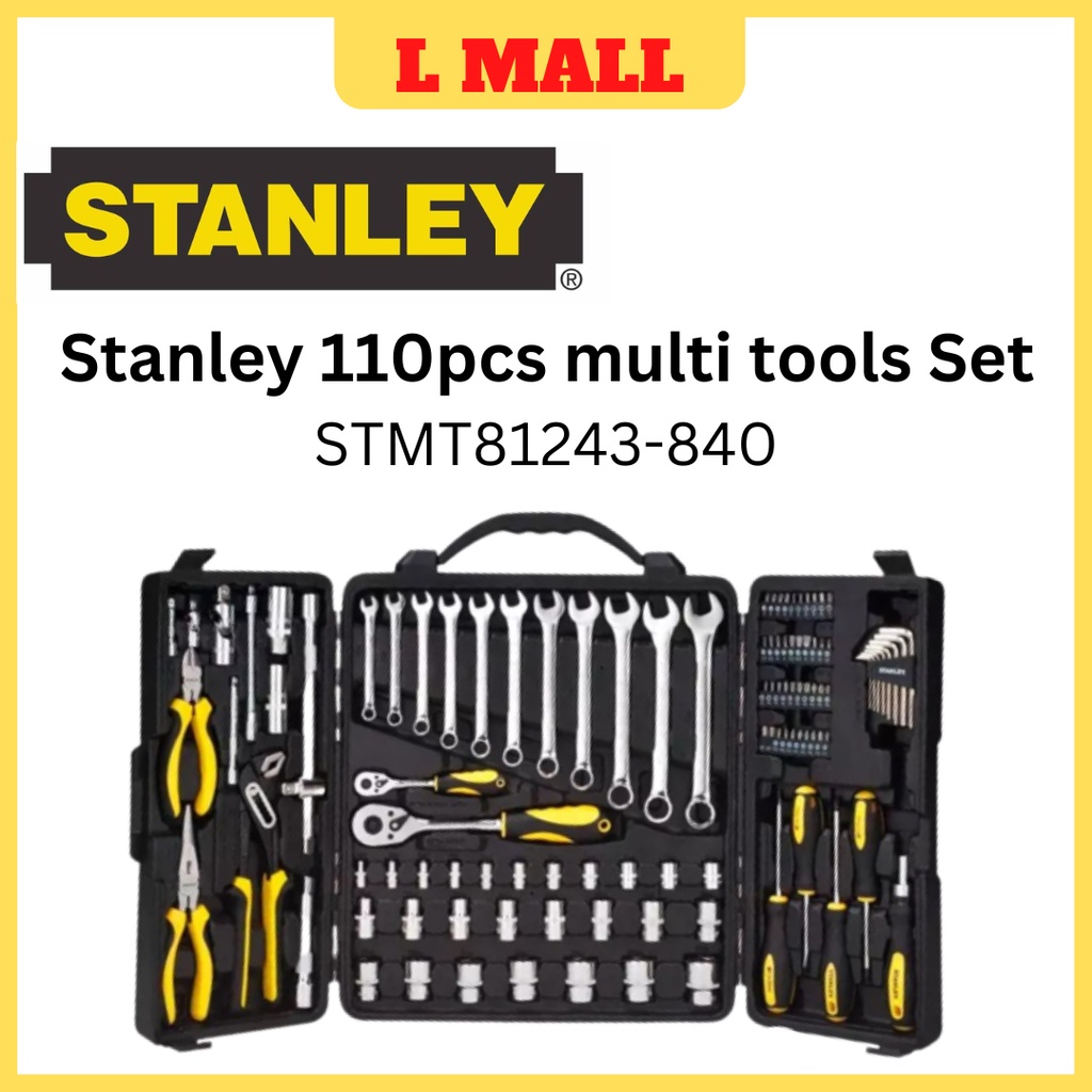 Stanley STMT81243-840 Tool Kit Set Stanley 110pcs Multi Tool Set ...