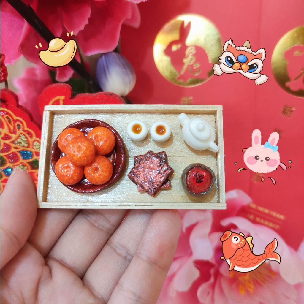Handmade Clay Miniature Traditional Foods Chinese New Year Malaysia CNY ...