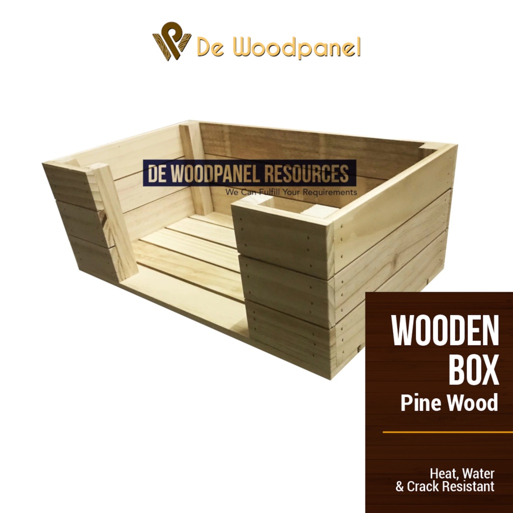 stackable pine wood box side open | Shopee Malaysia