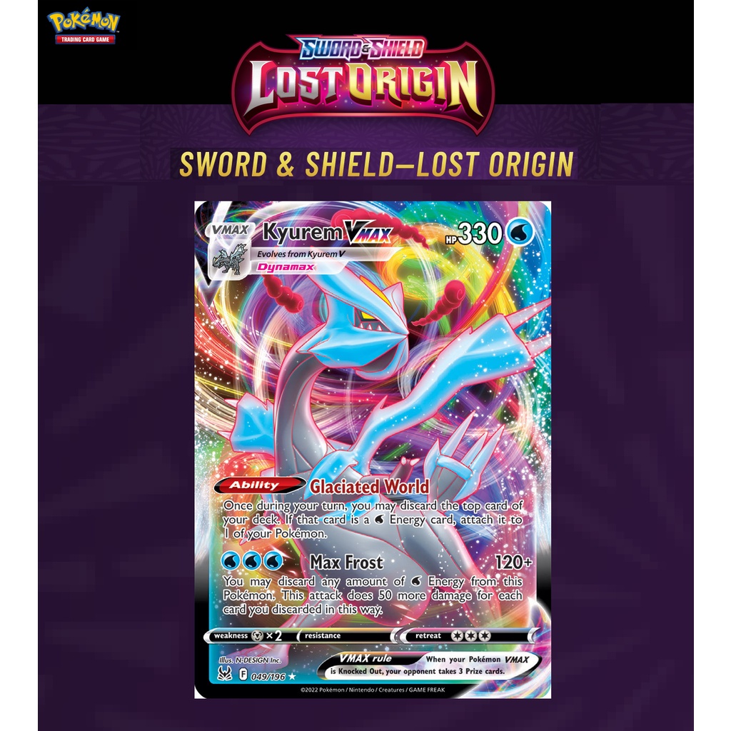[Pokemon TCG] SS11 Lost Origin - 049/196 Kyurem VMax Full Art Ultra Rare - Pokemon Trading Card ...