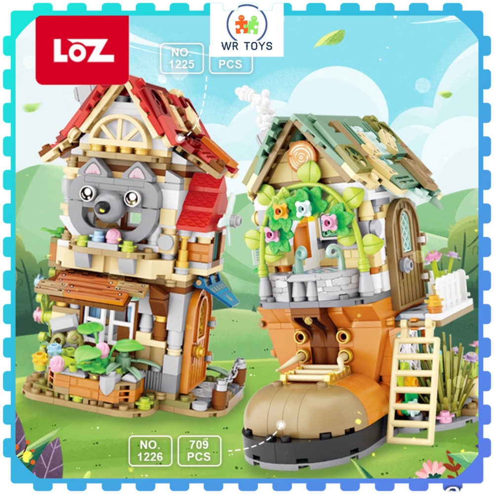 Building Blocks LOZ IDEAS 1225/1226 Cabin in the Woods Fairy Tale ...