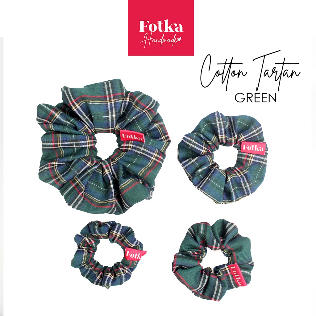 TARTAN GREEN PLAID SCRUNCHIE/PETAK SCRUNCHIE CHRISTMAS COLLECTION/GETAH ...