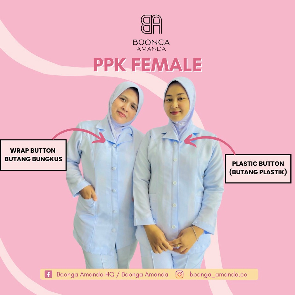 BAJU UNIFORM PPK ( BIASA / EPAULET U11 ) PEMBANTU PERAWATAN KESIHATAN ...