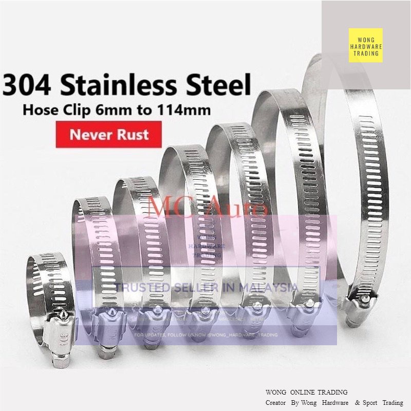 High Quality Full SUS 304 Stainless Steel Hose Clip Clamp Adjustable ...