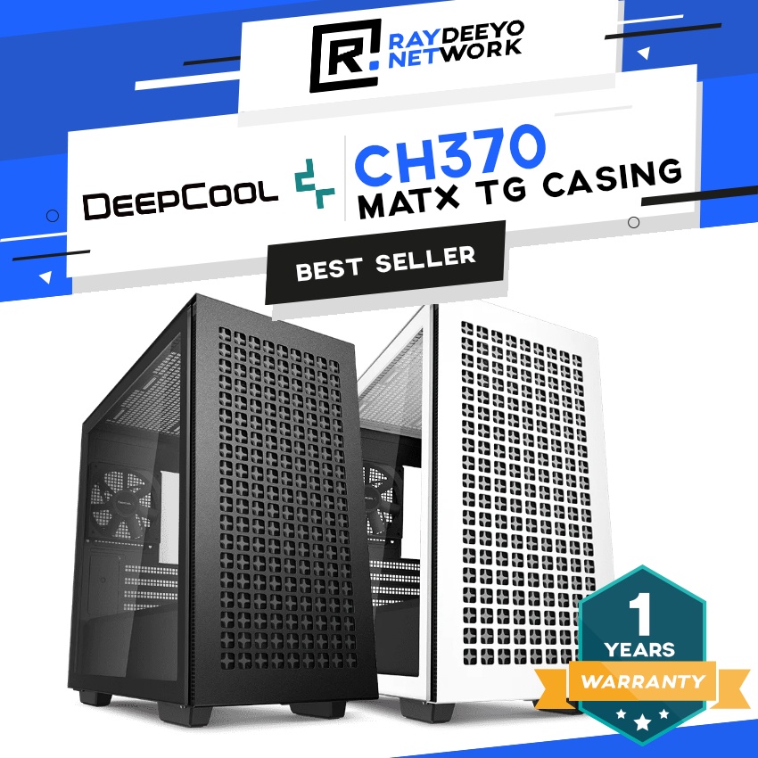 Deepcool CH370 MATX Case Chassis [Compact/High Airflow/Headset Holder ...