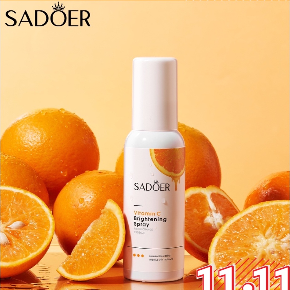 SADOER Vitamin C Brightening Spray Fresh Orangen Essence Hydrating Moisturizing Toner Spray ...