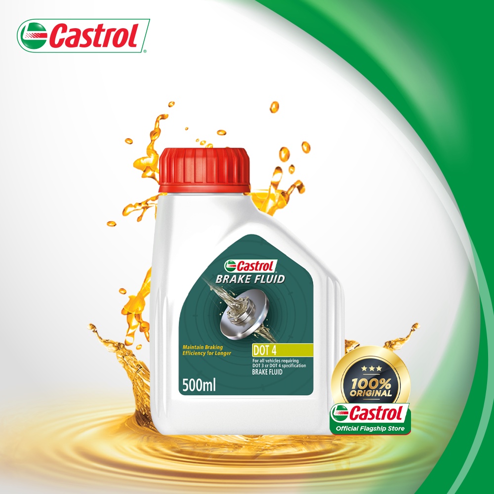 Castrol Brake Fluid DOT 4 Synthetic Glycols and Borate Ester (500ml ...