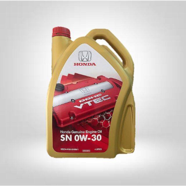 Honda Genuine Fully Synthetic SN 0W30 4L Engine Oil Minyak Hitam Enjin ...
