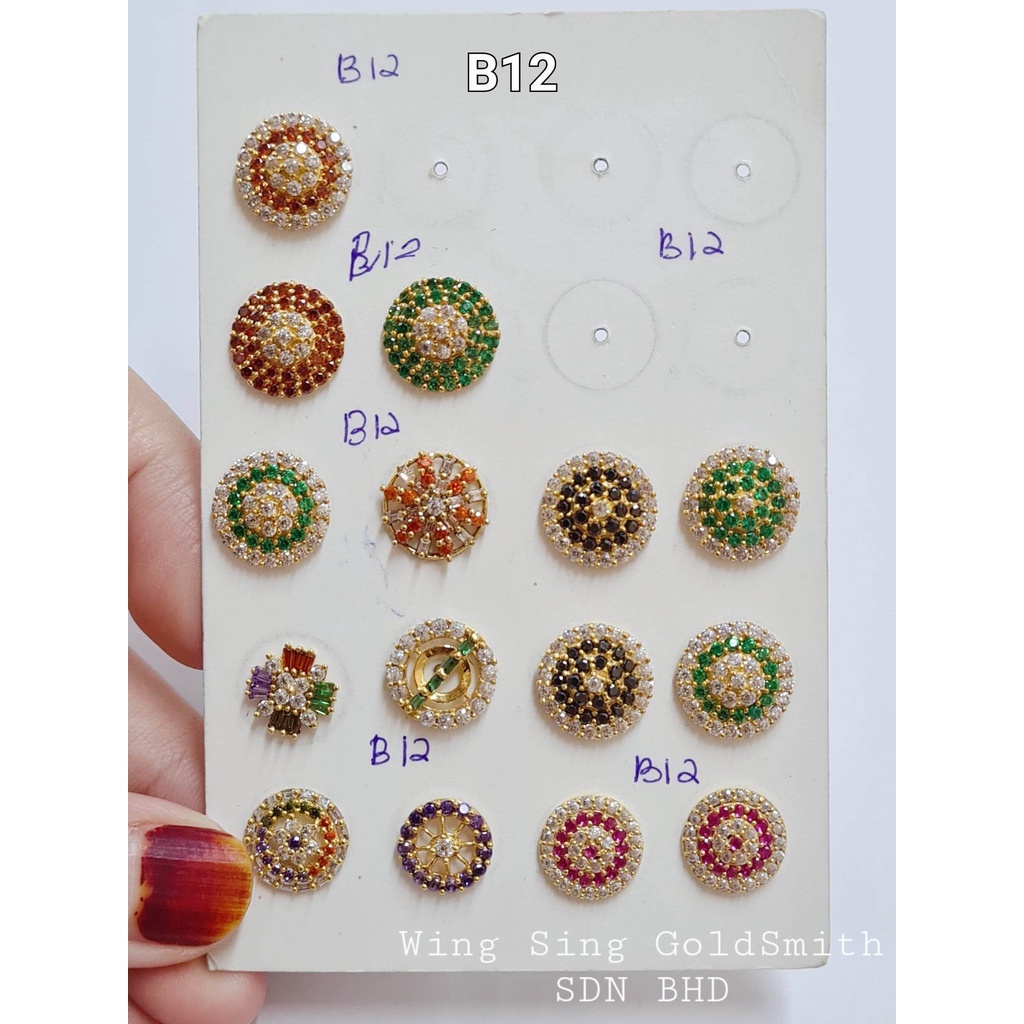 Wing Sing 1 PCS Large Nose Stud / Mukuthi Besar / Subang Hidung Saiz ...