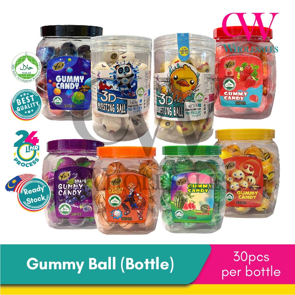 Gummy Ball Basketball Duck Football Watermelon Grape Strawberry Panda ...