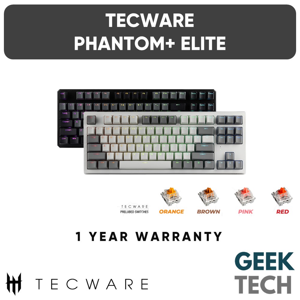 TECWARE Phantom+ Elite 87 TKL RGB Bluetooth Wireless Mechanical ...