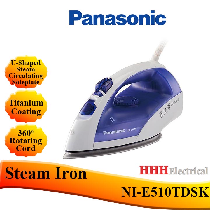 PANASONIC NI-E510T Non-Stick U-Shape Steam Iron/ Seterika Baju steam NI ...