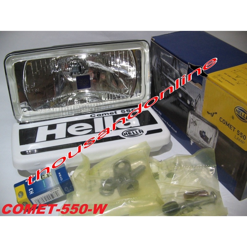HELLA SPORTLIGHT COMET 550 AMBER YELLOW / WHITE FOG LAMP LIGHT 100% ...