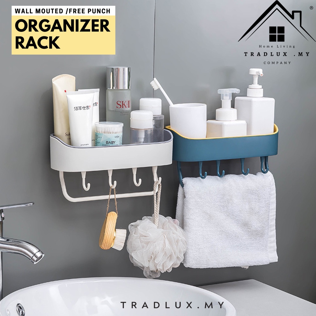 Tradlux Wall Mounted Bathroom Rack Shampoo Rack Washroom Rack Kitchen ...