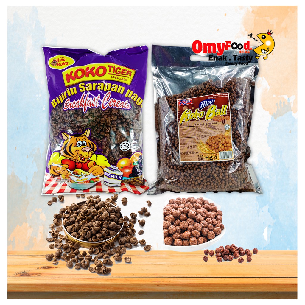 500g Rico Mini Tiger Puff Chocolate Coco Crunch / Rico Mini Chocolate ...