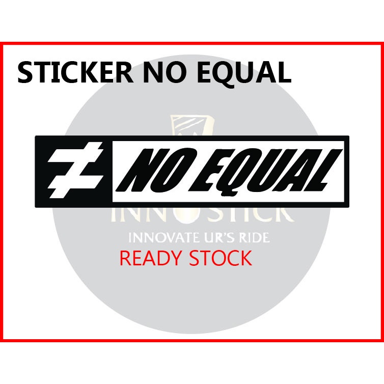 Sticker No Equal Stripe Motor & Car sticker | Shopee Malaysia