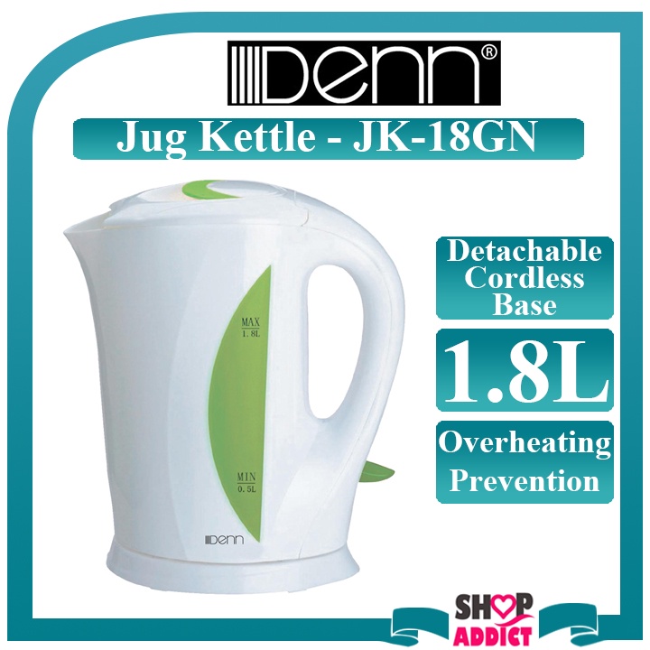 DENN Electric Jug Kettle 1.8L JK-18GN/ Cerek Elektrik | Shopee Malaysia