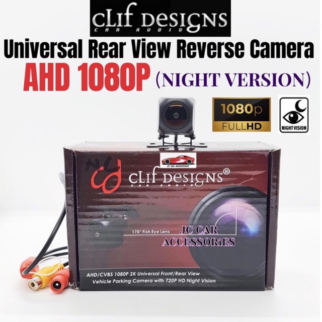 Clif Designs AHD Night Version 1080P Universal Rear View Reverse Camera ...