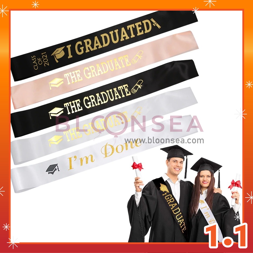 Sash Graduation Convocation I'm Graduated Grad Graduate Ceremony Satin ...