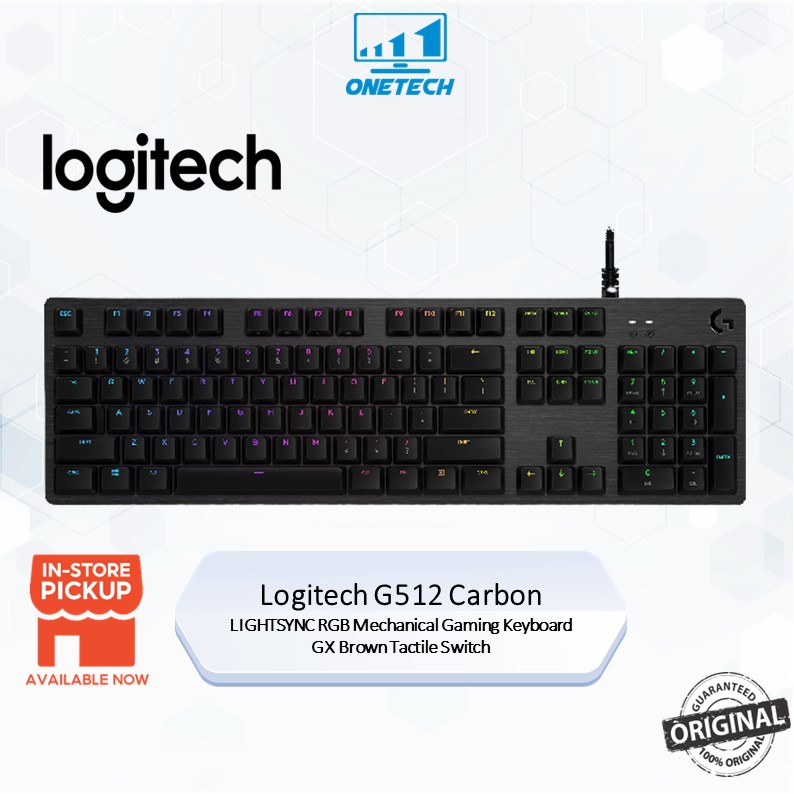 Logitech G512 Carbon LIGHTSYNC RGB Mechanical Gaming Keyboard ( RGB ...