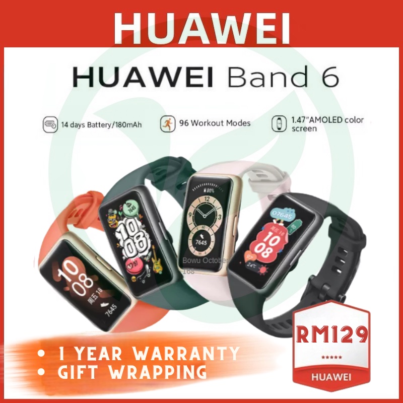 READY STOCK-HUAWEI Band 6 Smart band Smartwatch 1.47" Screen 14 ...