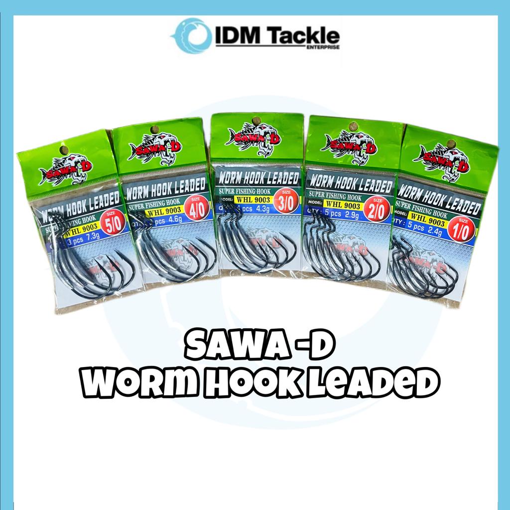 SAWA-D WORM HOOK WITH LEADED | Shopee Malaysia