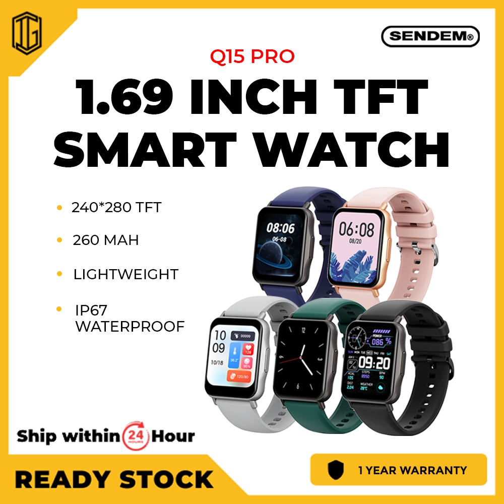 SENDEM Q15 Pro 1.69-Inch TFT Smart Watch 240*280 TFT 260mAh Battery ...