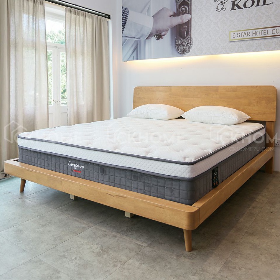 Solid Wooden Muji Bedframe + Mattress Set / Solid Kayu Katil Muji ...