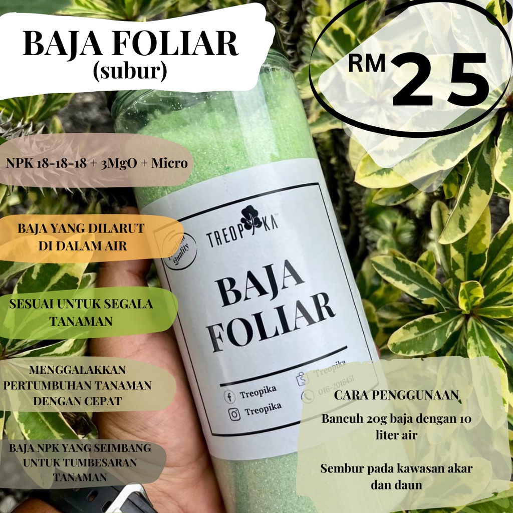 Treopika - Baja Foliar 18-18-18 + 3MgO + Micro | Shopee Malaysia