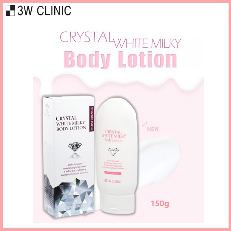 [3W CLINIC] Crystal White Milky Body Lotion 150g | Shopee Malaysia