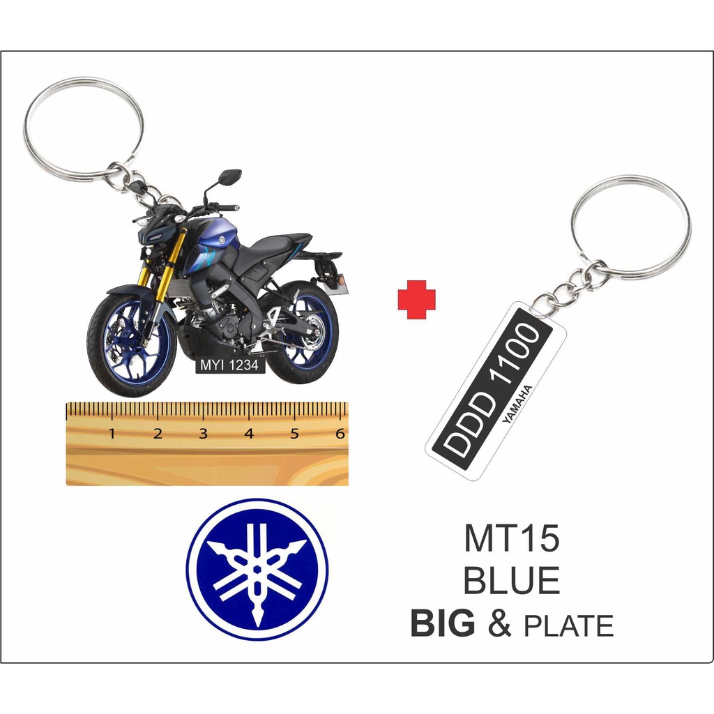 yamaha mt15 mt-15 blue keychain 2d | Shopee Malaysia