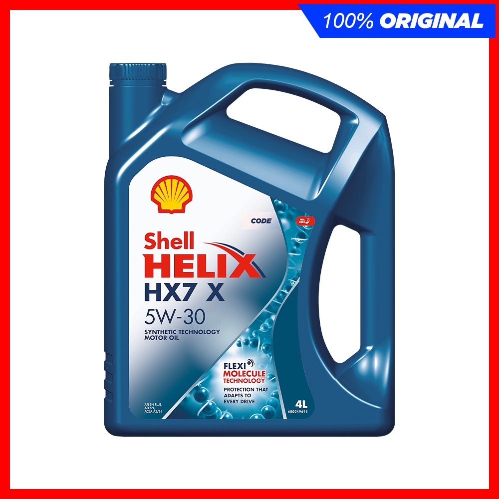 Shell Helix HX7 5W30 SN PLUS Semi Synthetic Engine Oil (4L) 5W-30 ...