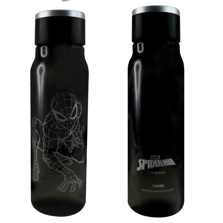 Spider-Man Water Bottle Black For Kids Adult / Spiderman Water Bottle ...