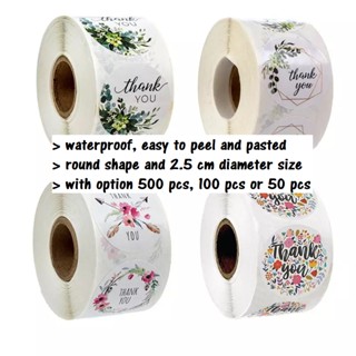 READY MADE 500 pcs Thank You Wedding Gift Sticker Label Seal Pelekat ...