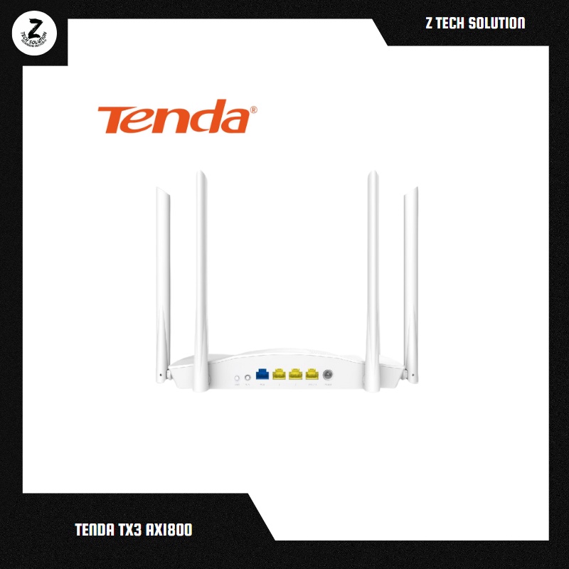 Tenda TX3 AX1800 Dual Band Gigabit Quad-core Wi-Fi 6 Wireless Router ...