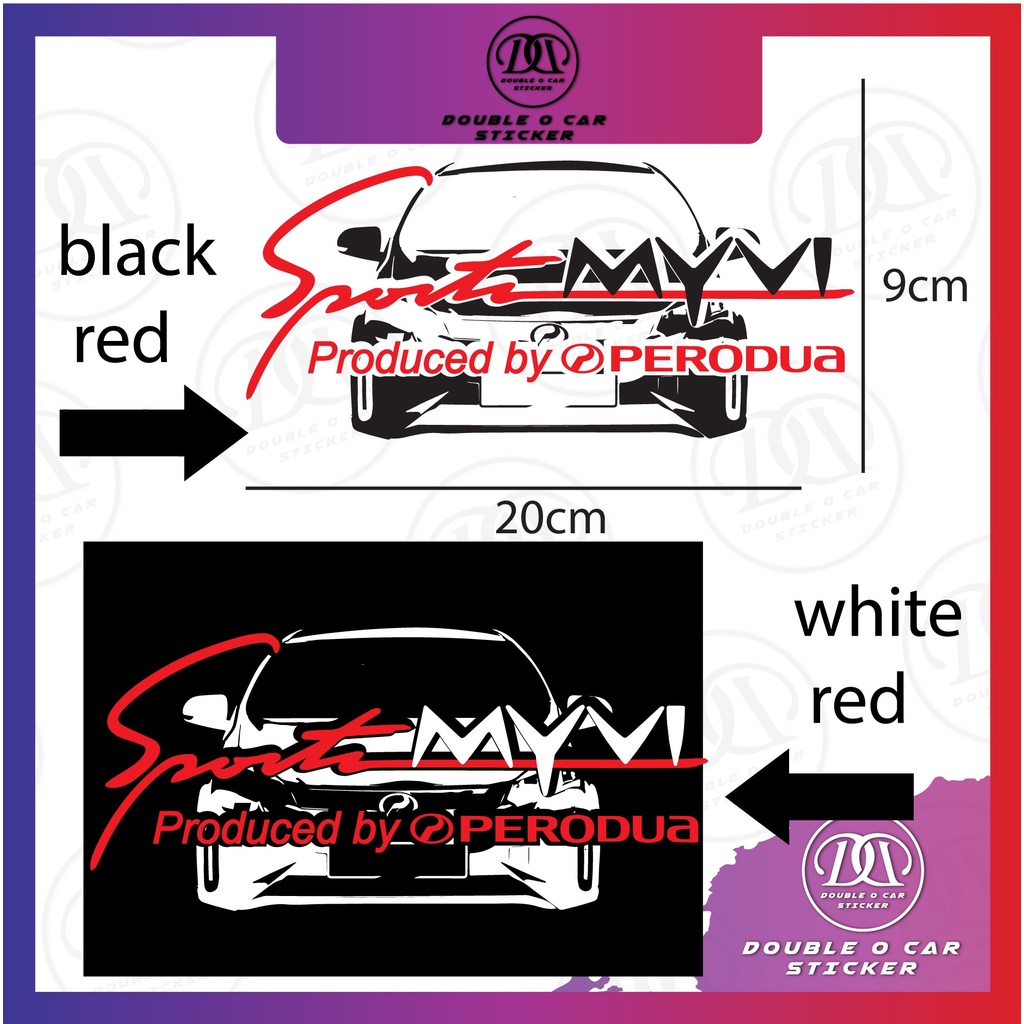 [Ready Stock]Sport mind produced by Perodua Myvi & Shape Myvi sticker ...