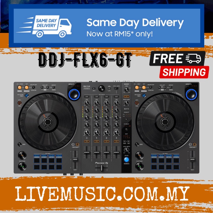 Pioneer DJ DDJ-FLX6-GT 4-Channel rekordbox DJ Controller ( DDJFLX6 ... Pioneer DJ DDJ-FLX6-GT 4-Channel rekordbox DJ Controller ( DDJFLX6 ...