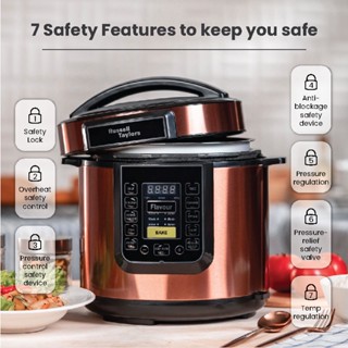 Russell Taylors Pressure Cooker Stainless Steel Pot PC-60 Rice Cooker ...