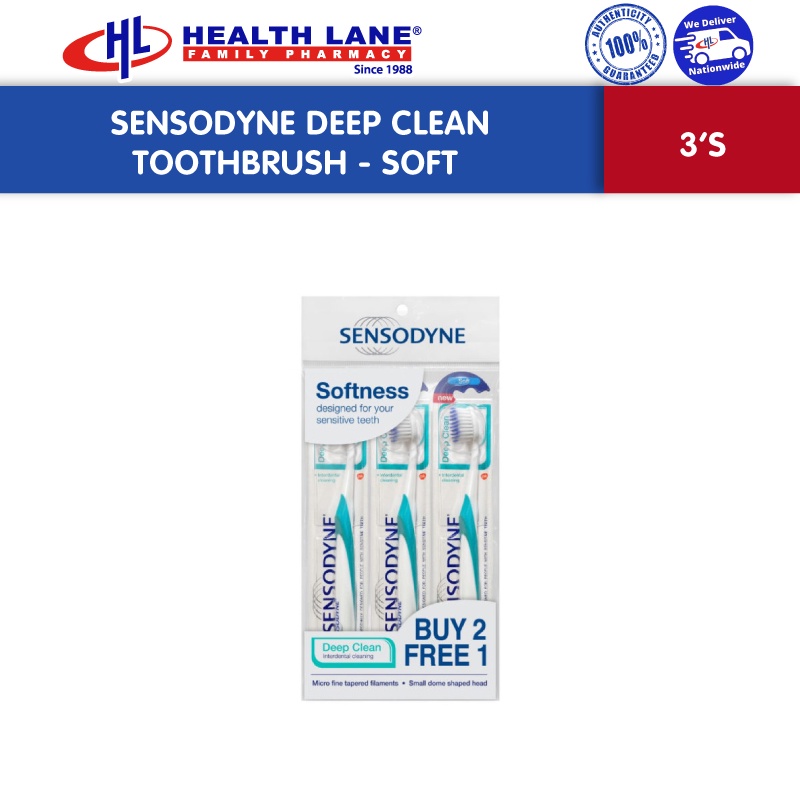 SENSODYNE DEEP CLEAN TOOTHBRUSH - SOFT (3'S) | Shopee Malaysia